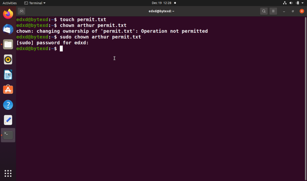 Using the chown Command to Change File Ownership in Linux