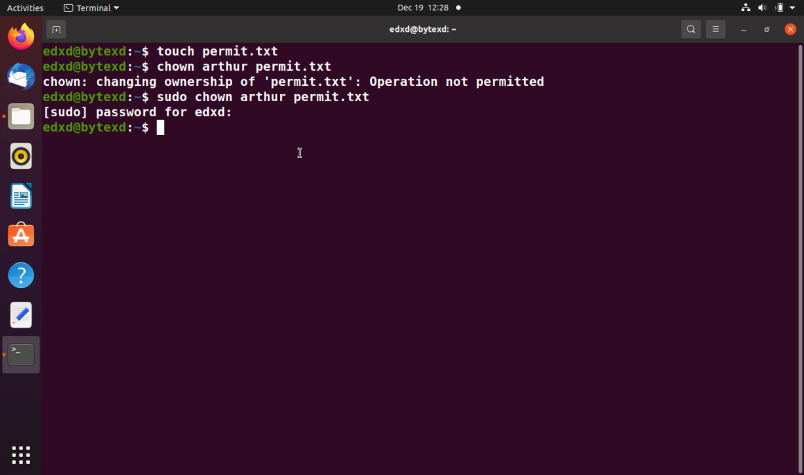 Using the chown Command to Change File Ownership in Linux