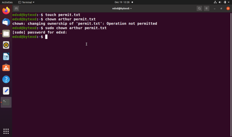Using The Chown Command To Change File Ownership In Linux