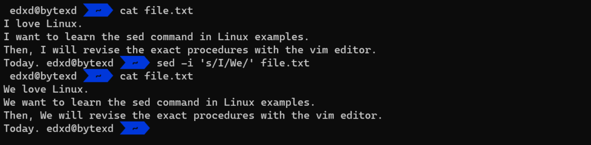Sed Command in Linux Examples - ByteXD